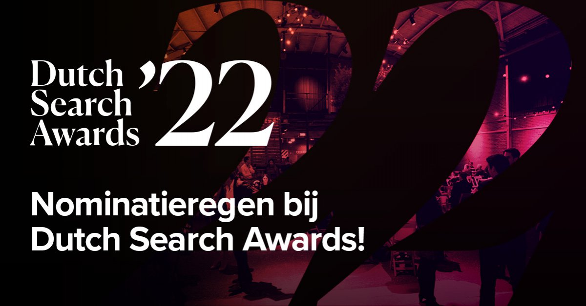 Nominatieregen bij Dutch Search Awards 2022